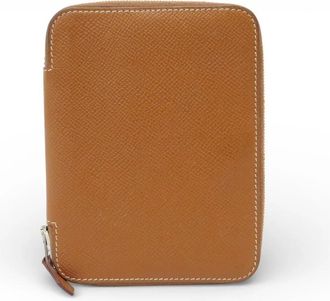 Herm&egrave;s Portemonnaie - HERMES 2008 TAGEBUCHDECKEL AUS EPSOM-GOLDLEDER 14 - Gr. unisize - in Cognacbraun - f&uuml;r Damen