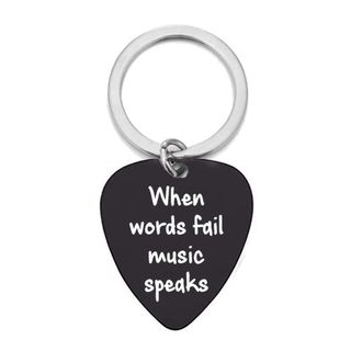 Generic Die Gitarre w&auml;hlt den Schl&uuml;sselanh&auml;nger aus Edelstahl, wenn die Worte versagen. Die Musik spricht kreativ und n&uuml;tzlich. Attraktiv
