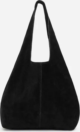 Arket Weiche Veloursledertasche -Schwarz
