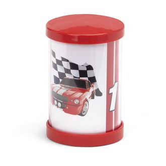 Brilliant G56147/71 Racing LED Nachtlicht Push Light mit automatischer Abschaltung, 11 cm, 2-flammig, 2 x 0,06 W, Kunststoff, rot/wei&szlig;/schwarz