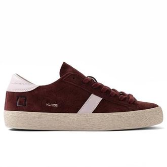 D.A.T.E. Baskets basses pour femme Hill Low en daim doux couleur bordeaux - Hill Low W 431-HL-SD-BX - Taille 37, rouge, 37 EU