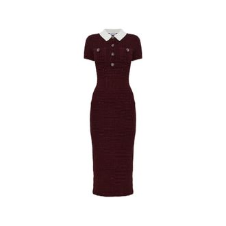 Self Portrait Sc26-091M-Bu Burgu - - Dresses - Damen - Rot - S