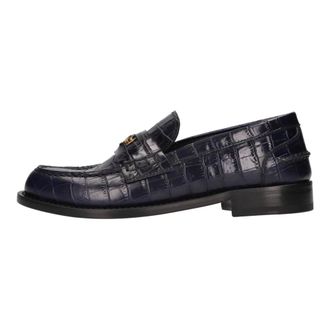 Roberto Cavalli Femme, Chaussures, Bleu, Taille: 37 1/2 EU Mocassins en cuir