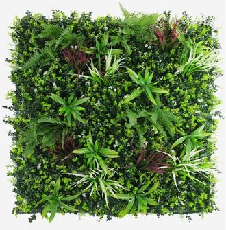 Stark K&uuml;nstliche Hecke 100x100cm realistische 3D-Pflanze Balkon Garten Briux