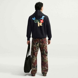Nike Kapuzensweatshirt Nike Sportswear Club Mens French Terry Hoodie mit Rundhalsausschnitt, aus Baumwolle und Polyester, in normaler L&auml;nge
