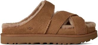 UGG Ugg, Femme, Chaussures, Brun, Taille: 38 EU Greenport Cross Strap Slide