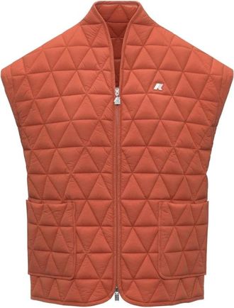 K-Way Femme, Vestes, Orange, Taille: 38 FR Saloire Diamond Quilted Warm Vest