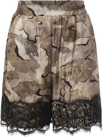 Pinko Pinko, Femme, Shorts, Multicolore, Taille: 36 FR Tinozza Short Satin Jacquard