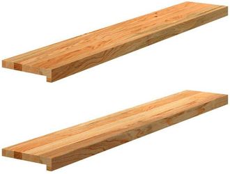 vidaXL Vidaxl - Appuis de fen&ecirc;tre 2 pcs marron clair bois de ch&ecirc;ne massif