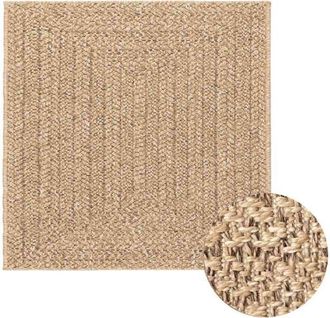 vidaXL vidaXL Tapis ZIZUR beige 240x240 cm aspect de jute intérieur extérieur