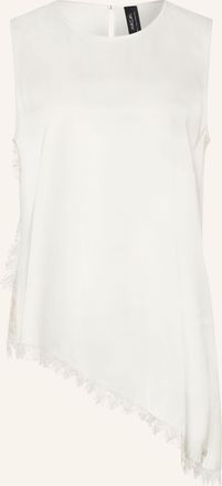 Marc Cain Satintop Mit Spitze weiss