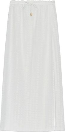 Melissa Odabash drawstring maxi skirt - Blanc