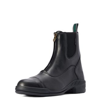 Ariat Mens Heritage IV Zip Steel Toe Paddock Boots in Black, D Medium Width, Size 41.5, by Ariat