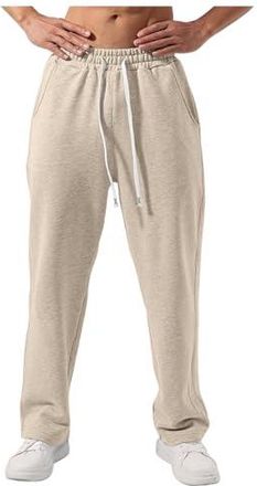 Generic Jogging Homme Pantalon Bas de Surv&ecirc;tement Mode Sport Pants &agrave; Taille &Eacute;lastique D&eacute;contract&eacute; Bas de Jogging Grande Taille Workout Training Activewear ave