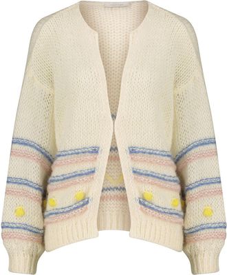 Rich & Royal Damen Strickjacke mit Mohair