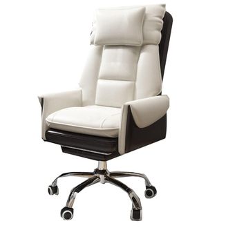 Generic Hochlehner-Schreibtischstuhl,Gaming-Computerstuhl Fu&szlig;st&uuml;tze,ergonomischer B&uuml;roschreibtischstuhl hoher R&uuml;ckenlehne Lendenwirbelst&uuml;tze,Leder-Chefsessel 