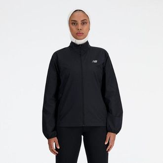 New Balance Femme Sport Essentials Jacket en Noir, Polytissé, Taille XL