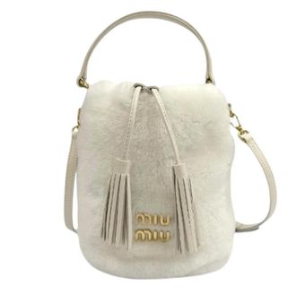 Miu Miu Pre-owned Shearling 2way Shoulder Bag - Femme - Pre-owned - Blanc - Taille: ONE Size