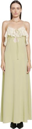 Chlo&eacute; Crepe De Chine Thin-Strap Long Dress
