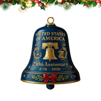 Generic Glocke Ornamente - 2D Acryl 250er Gedenkmünze Hängendes Dekor, Dauerhafter transparenter Charme | Memorial Feier Glocke für Schulpark Kamin Festival H