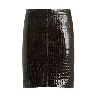 Tom Ford Kroko-gepr&auml;gter Glanzrock - - Skirts - Damen - Braun - S