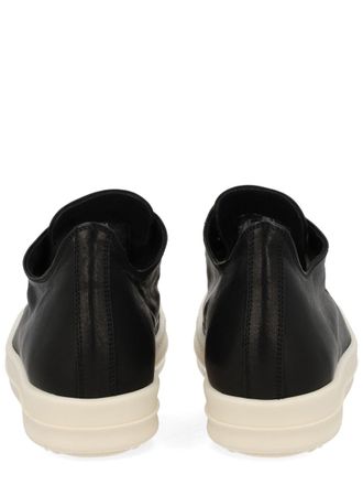 Rick Owens Leather Low Sneakers - Black