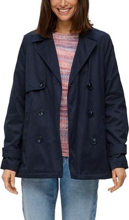 s.Oliver 2149067 Trench-Coat, Bleu Marine, 38 Femme