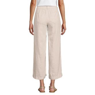 Lands End 7/8-Hose aus Leinen, Damen, Größe:48 plus, Weiß, by Lands End