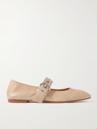 Aeyde Uma Mary-jane-ballerinas Aus Leder Mit &Ouml;sen - Neutral