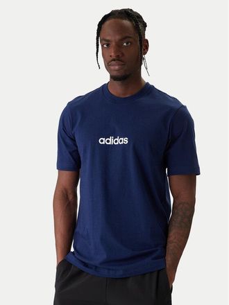 adidas T-Shirt Essentials Linear JE8999 Dunkelblau Regular Fit