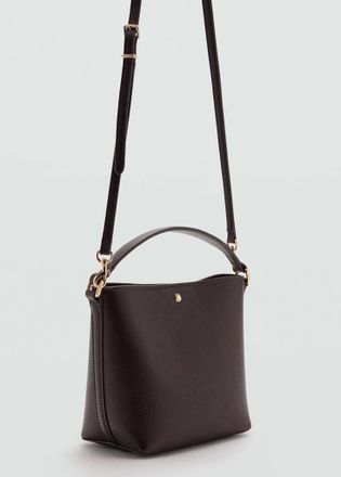 Mango Sac seau cuir synth&eacute;tique chocolat - Femme - Taille unique - MANGO