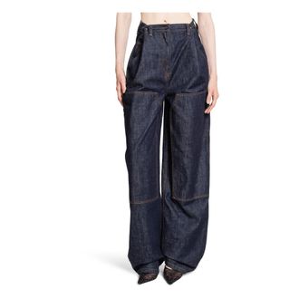 Magda Butrym Femme, Jeans, Bleu, Taille: 36 FR Wide Pantalons