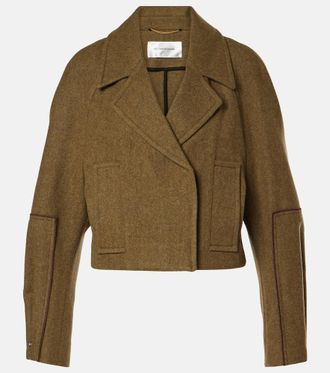 Victoria Beckham Cropped-Cabanjacke aus Wolle