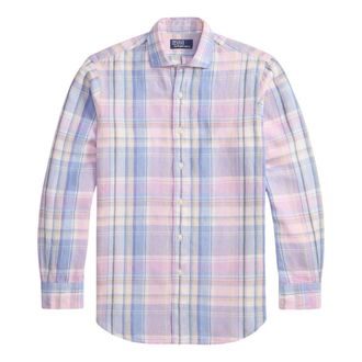 Ralph Lauren Homme, Chemises, Multicolore, Taille: L Classic Fit Plaid Slub Linen Shirt