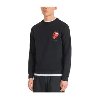 Antony Morato Moderne Urban Sweatshirt mit Rolling Stones Logo - - Sweatshirts & Hoodies - Herren - Schwarzk - M