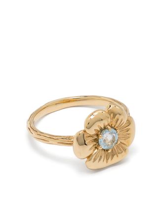 Aurélie Bidermann 18kt Bouquet Gelbgoldring mit Topas