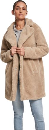 Urban Classics Damen Ladies Oversized Sherpa Coat Mantel, Beige (Sand 00208), XXXX-Large (Herstellergr&ouml;&szlig;e: 4XL)