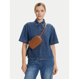 Pinko Handtasche PINKO Pelle Bottalata AI 25-26 PCPL 105354 A29Q Braun