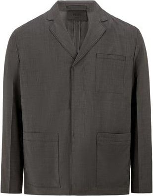 Prada Veste droite en laine vierge