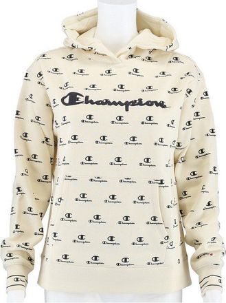 Champion Kapuzenpullover Hoodie Graphic Big Logo Print beige Mädchen