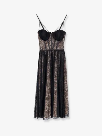 Elisabetta Franchi Womens Dress Black Lace Polyamide