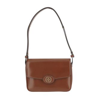 Tory Burch Femme, Sacs, Brun, Taille: ONE Size Sac bandouli&egrave;re en cuir brillant