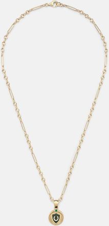 Foundrae Collier en or 18 ct, émeraudes et diamants