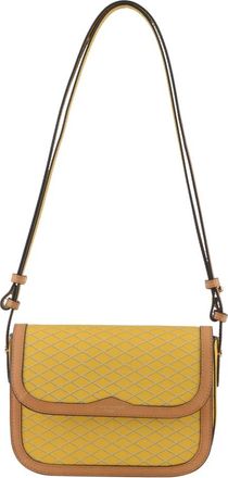 Pourchet Femme, Sacs, Jaune, Taille: ONE Size Petit port&eacute; travers &agrave; rabat