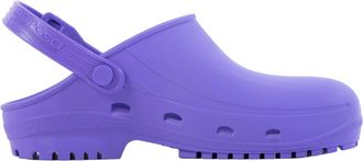 reposa Max Sanitär-Clogs für Damen und Herren, aus Gummi mit rutschfester Sohle SRC, anatomische Sanitär-Hausschuhe mit verstellbarem Riemen, sterilisierbar,