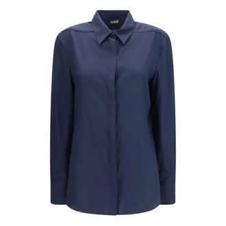 adidas by Stella McCartney Chemise Ella en Soie - Femme - Sport - Bleu - Taille: 48 FR