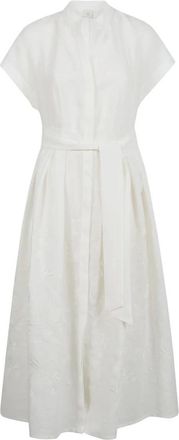 Eleventy Robe Chemisier Emb. - Femme - Robes - Blanc - Taille: 46 FR