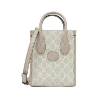 Gucci Pre-owned GG Supreme Canvas Leder Schultertasche - - Pre-owned - Damen - Beige - ONE SIZE