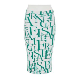 Elisabetta Franchi Jupe crayon avec d&eacute;tail lettrage - Femme - Jupes - Multicolore - Taille: 36 FR