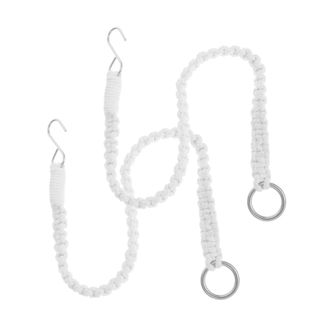 Milisten Makramee Pflanzenh&auml;nger Verl&auml;ngerung Aus Baumwollseil 2 St&uuml;ck Handgefertigte Pflanzenkorb H&auml;ngeschnur F&uuml;r Balkon Und Veranda Beige Stabiler Aufh&auml;nger 